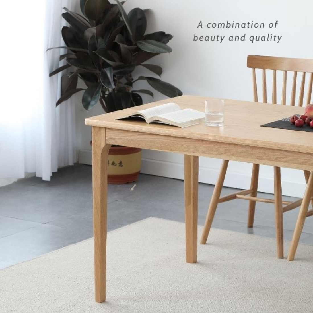 香港實木傢俬 DANA Dining Table, L120 - L160, Oak [Final Sale]